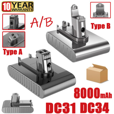 DC31 Replacement Battery For Dyson DC31 Type A/B DC34 DC35 DC44 8000mah ...