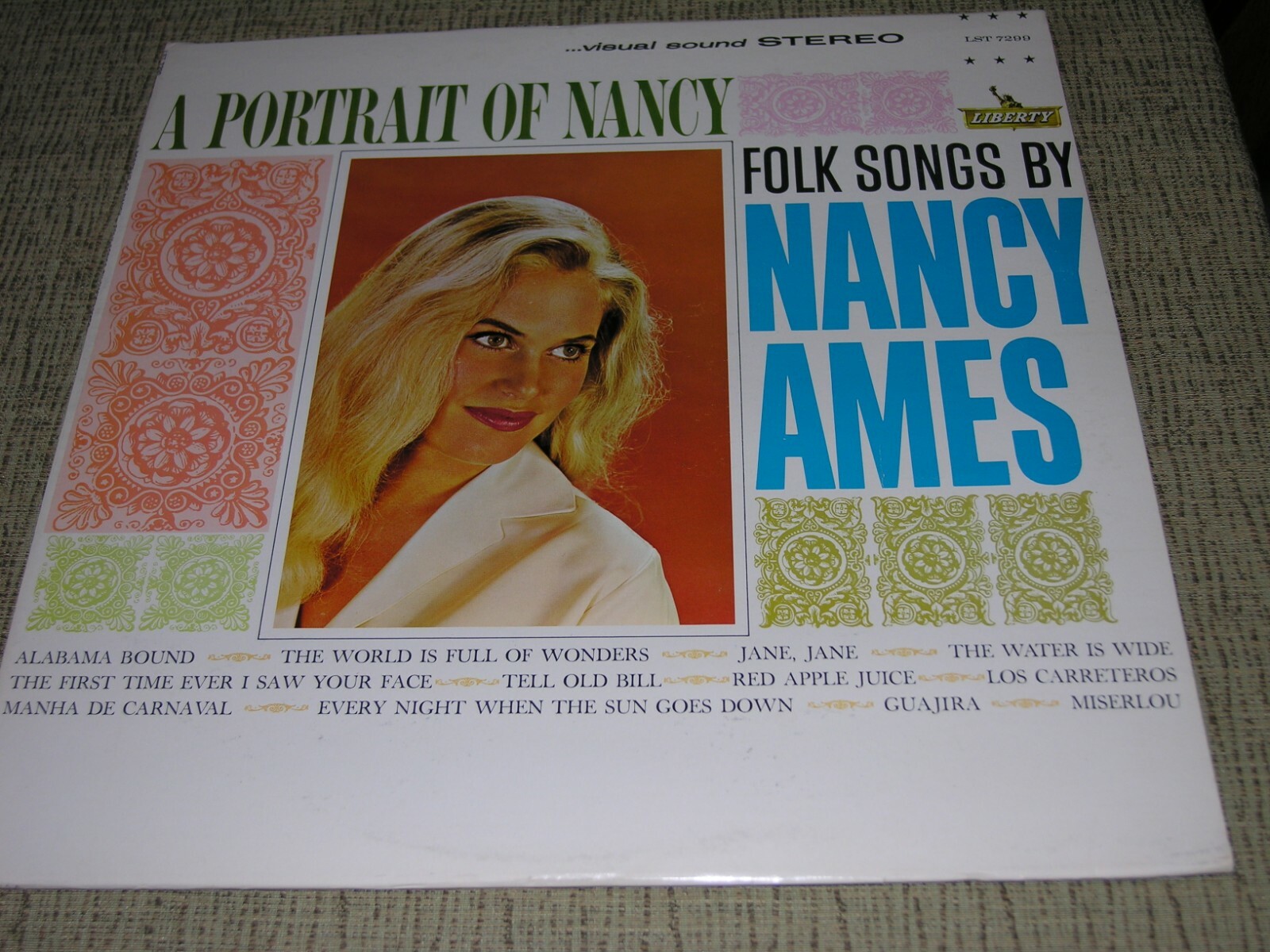 NANCY AMES (EX) 1963 A Portrait Of Nancy (EX) Liberty Folk Songs LP ...