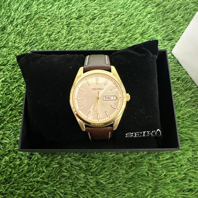 Seiko Men’s SUR450 Watch Brown and Gold L | eBay