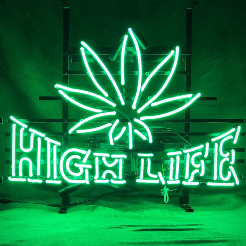 HIGH LIFE Neon Sign Light Home Room Hallway Wall Hanging Visual Artwork ...