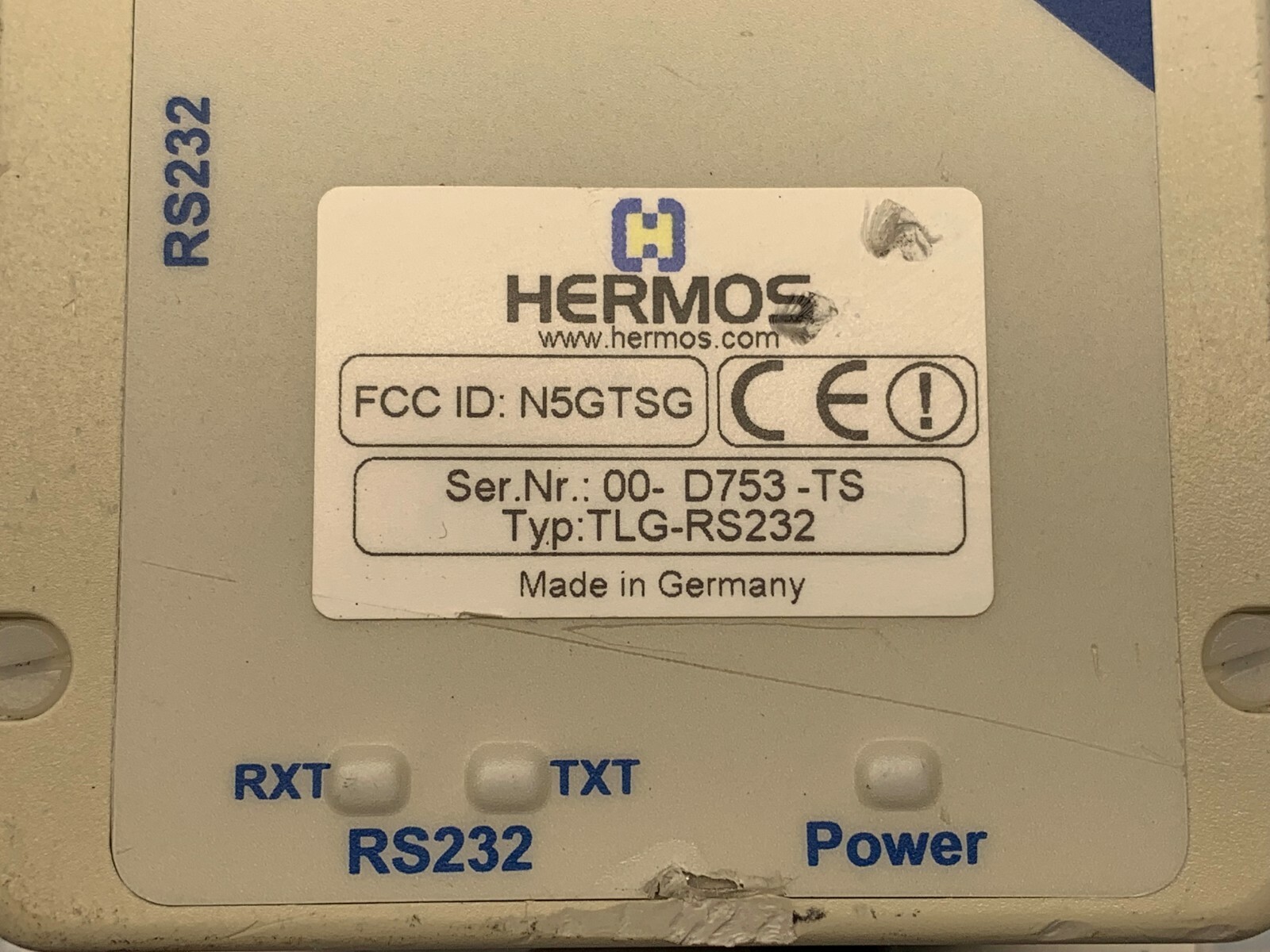 Hermos TLG-RS232 Transponder Reader RFID No Antenna | eBay