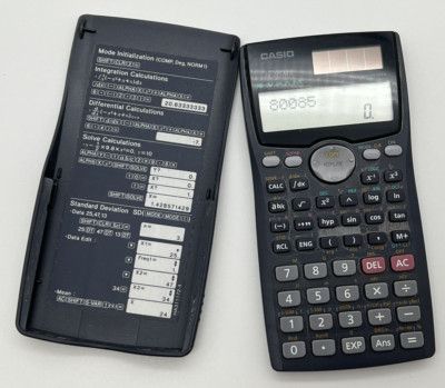 Casio FX-115MS Black LCD Display Two Way Power Scientific Calculator ...