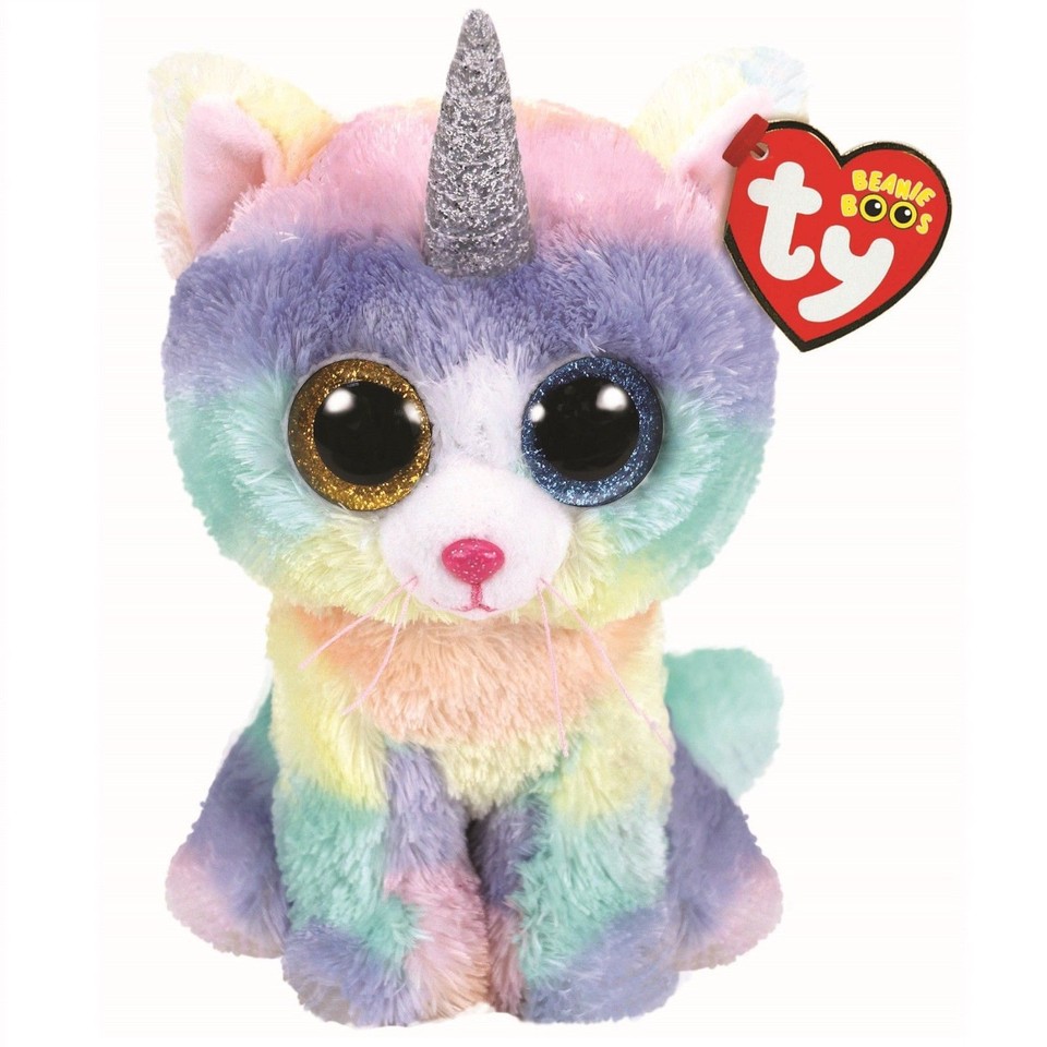 Ty Beanie Boos HEATHER the Unicorn Cat (Medium Size 9 Inch) Stuffed ...