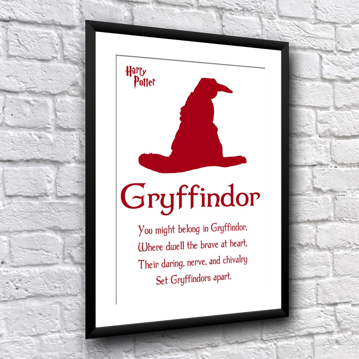 Sorting Hat Quote Harry Potter "House Letter Of Hufflepuff " Wall