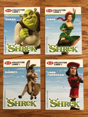 Shrek The Movie Promo Trading Cards – KIA Motors Collector Cards Set 1 ...