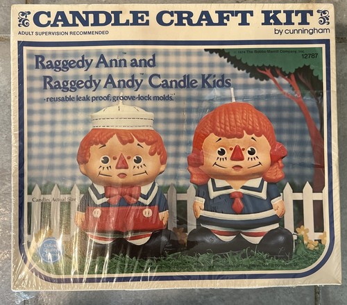 1974 Cunningham Raggedy Ann & Andy Candle Craft Kit Vtg Sealed #12787 ...