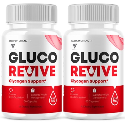 (2 Pack) Gluco Revive Blood Support Supplement GlucoRevive Pills (120 ...