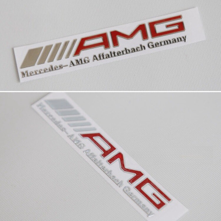 2PCS For AMG Badge Car Interior Sticker Decal Car Emblem Red AMG | eBay