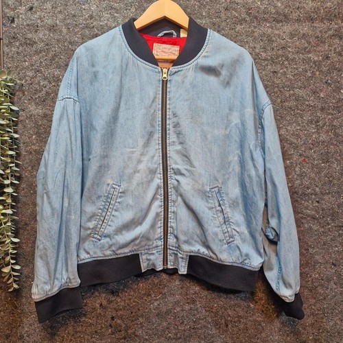Levi's Men's Light Blue Denim Bomber Jacket | eBay UK