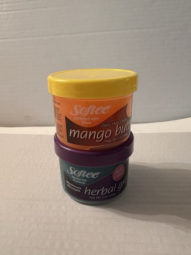 3 oz Softee 1 mango butter 1 herbal gro oil hair dress total 6 oz ...