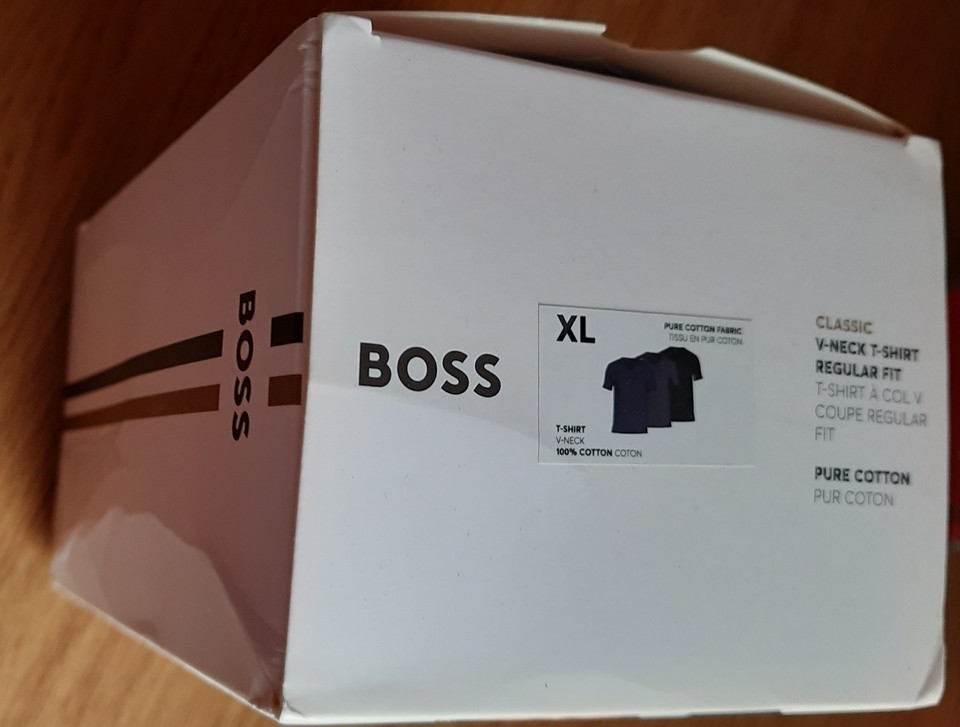 BOSS 3-Pack Classic V-Neck T-Shirts XL – Pure Cotton | eBay UK