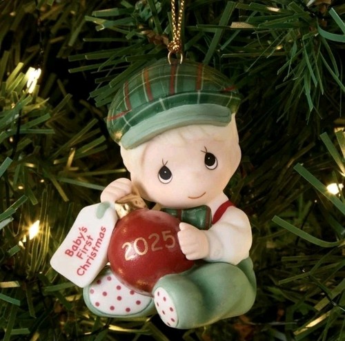 Precious Moments 2025 Dated Boy Ornament - Baby’s First Christmas ...