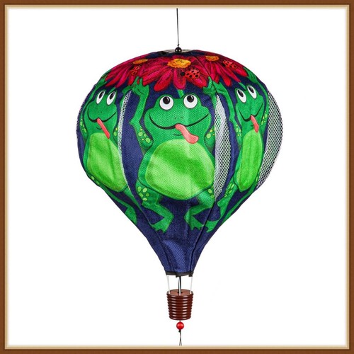 EVERGREEN KINETIC SPINNER * JUMPING FROGS * HOT AIR BALLOON WINDSOCK ...