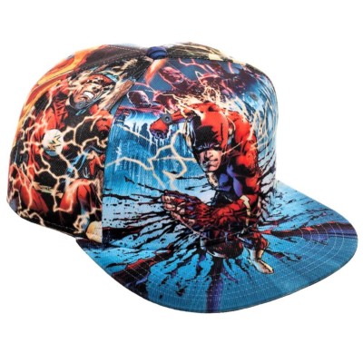DC COMICS THE FLASH FLASHPOINT SUBLIMATED PRINT ALL OVER SNAPBACK HAT ...