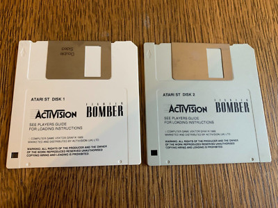 FIGHTER BOMBER GAME ATARI ST COMPUTER 3.5" INCH FLOPPY(S) TESTED NEAR ...