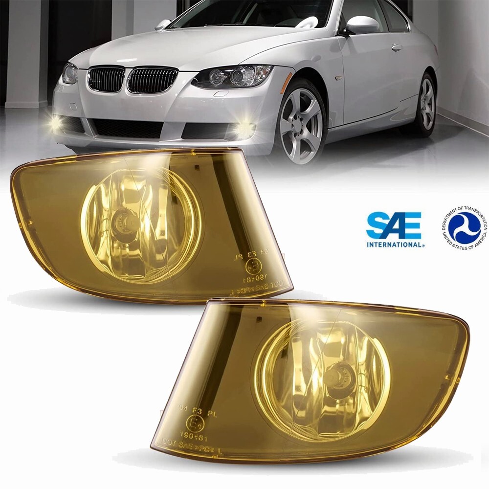 For 2007-2011 BMW 3 Series E92 E93 328i Coupe Fog Lights Yellow Lens ...