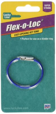 5" Flex-O-Loc Cable Key Ring Galvanized Steel Corrosion-Resistant 1 Per ...