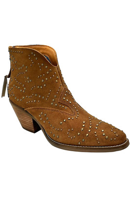 Dingo Women's Denim N Diamonds Suede Zipper Boot Camel | eBay