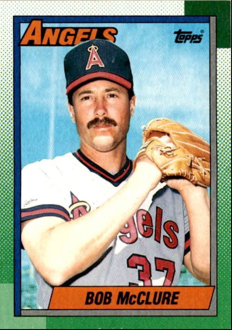 1990 Topps Baseball Cards Bob McClure California Angels #458 | eBay