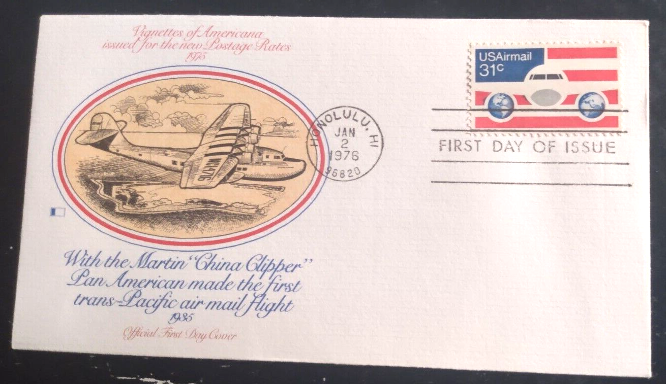 AVIATION AIRMAIL MARTIN CHINA CLIPPER AIRPLANE #C89 1976 FLEETWOOD ...