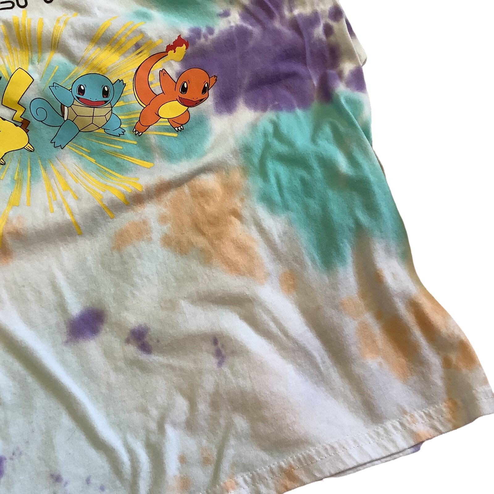 Juniors size XL Pokemon Characters Tie Dye Boxy Cut T… - Gem