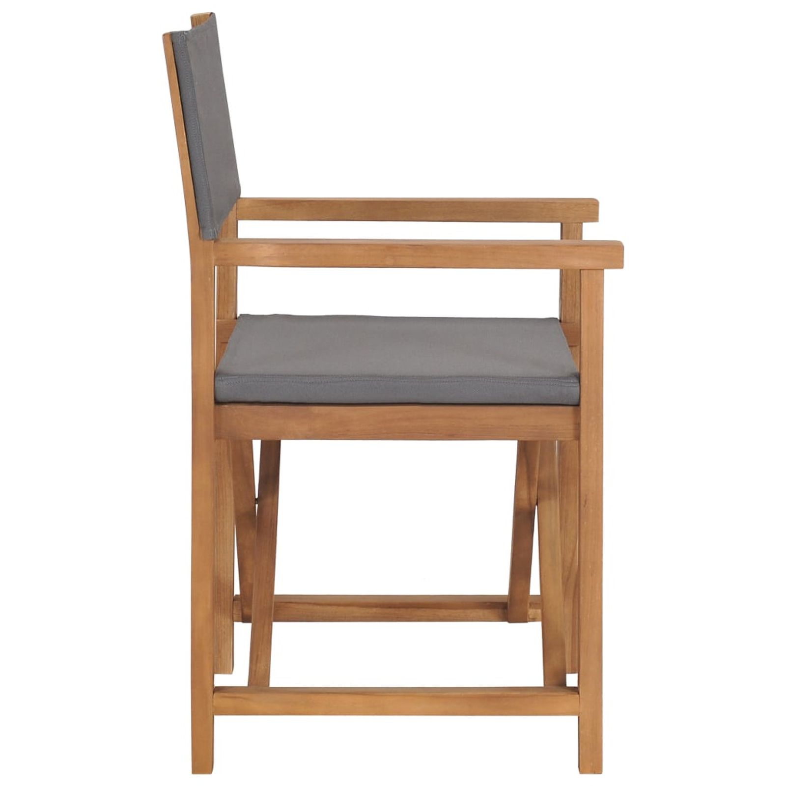 Director's Chairs 2 pcs Solid Wood Teak Grey G2P0 | eBay