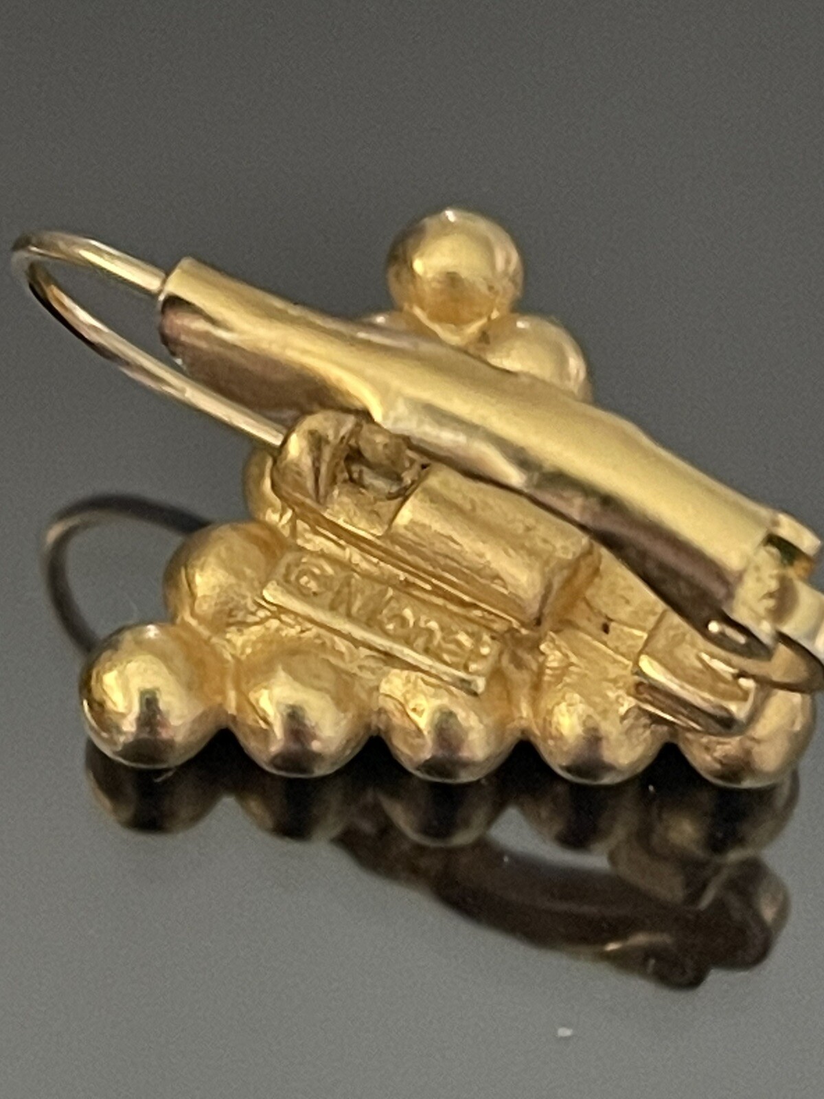 Vintage Signed Monet Billiard Balls Matte Gold Tone L… - Gem