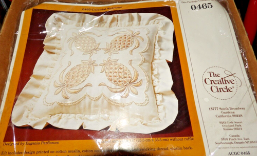 The Creative Circle #0465 Colonial Welcome ... 14"x14" pillow(8-31) | eBay