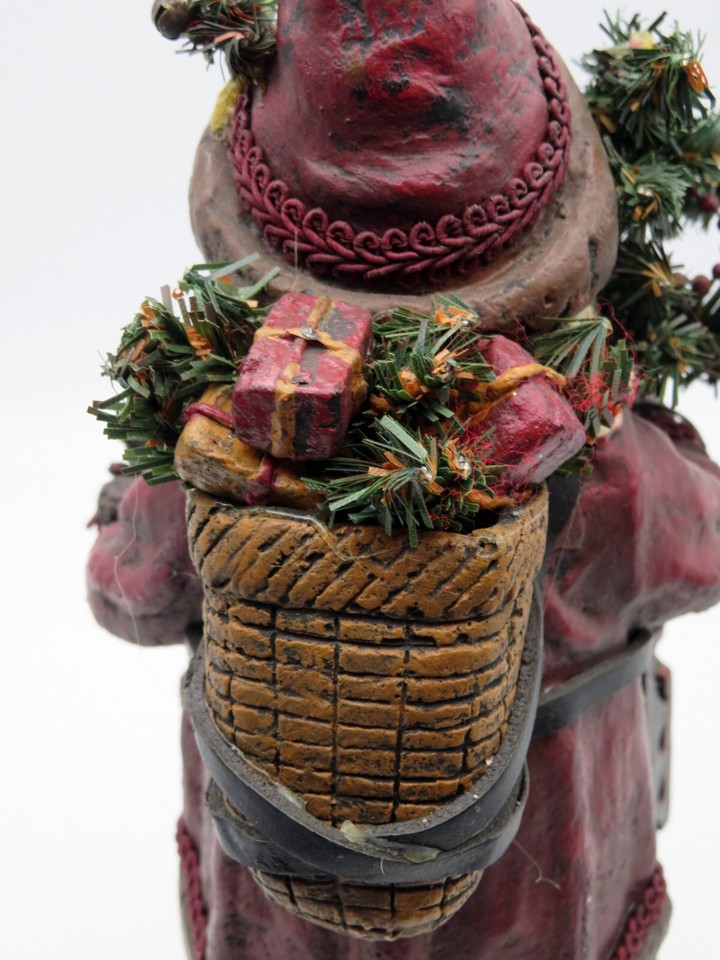 Santa Figurine by Deborah Graham 11.5 inch tall Santa, Sled, Tree and ...