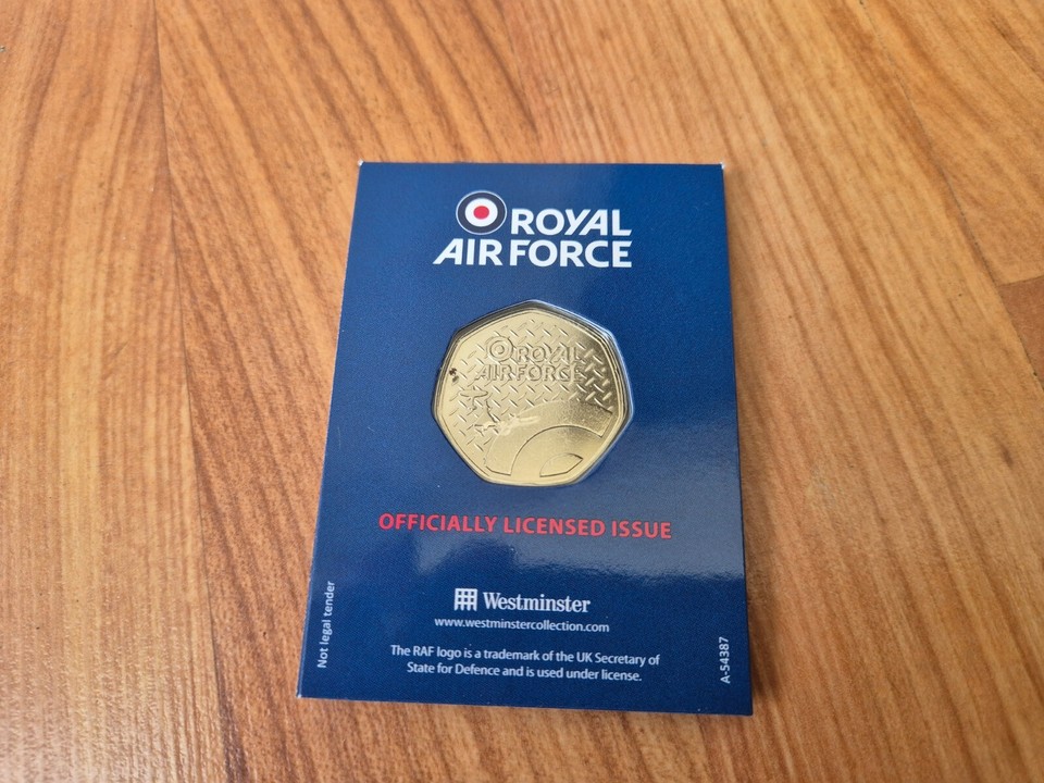 Westminster Raf Royal Air Force 50P Form Münze 2001 Allgemeine Atomics ...