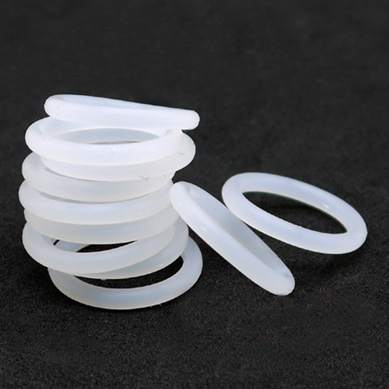 1mm O-Ring White Rubber Seal Oil Resistant VMQ Food Grade Washers Heat ...