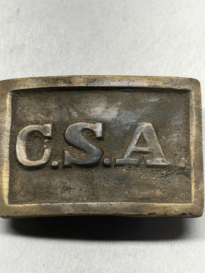 Civil War Confederate CSA Atlanta Rebel Rectangular Belt Plate Or ...