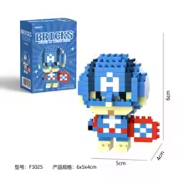 Superhero Building Block Figures Cartoon Character Model Toy For Kids ...
