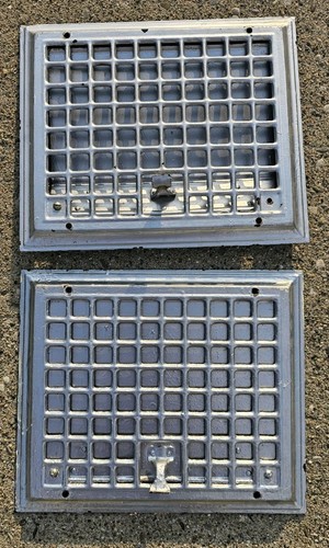 Antique Metal Wall Vent Cover Heat Air Return Furnace Register Louver ...