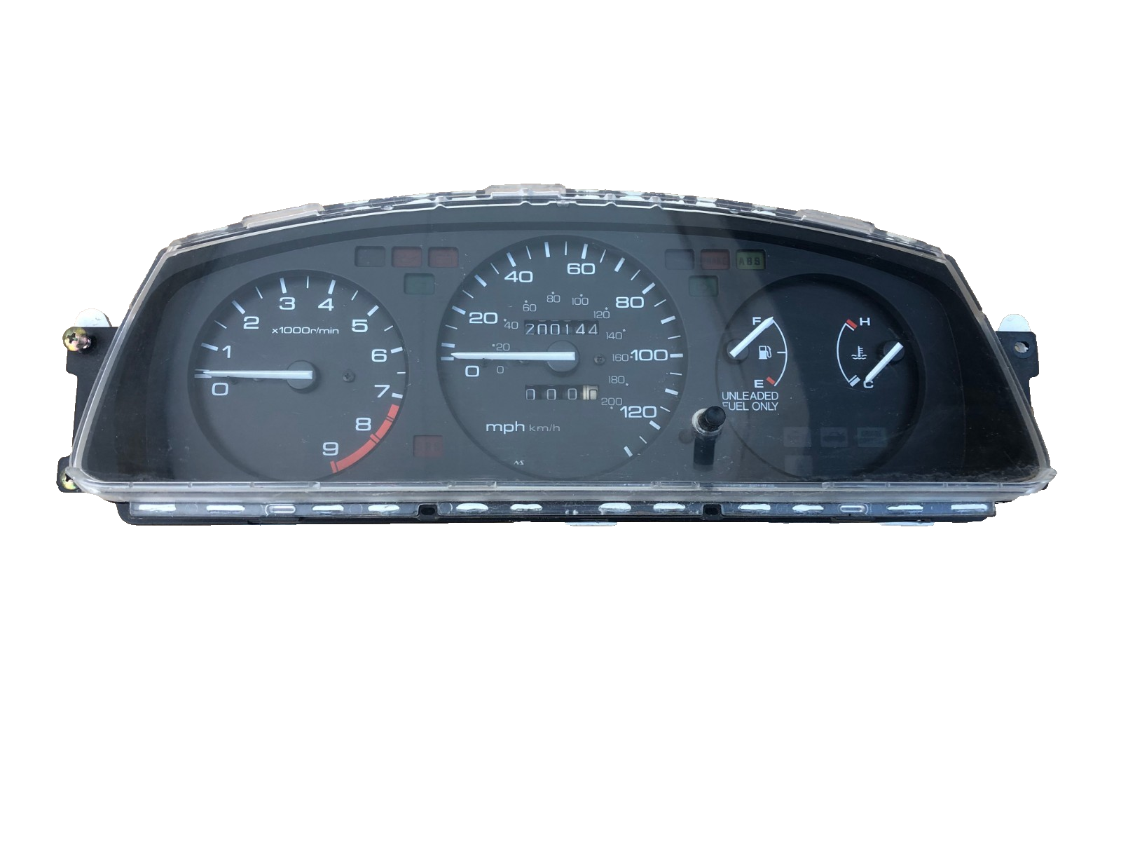 92-95 HONDA CIVIC EG EX INSTRUMENT OEM 7.2K RED TACH GAUGE CLUSTER ...