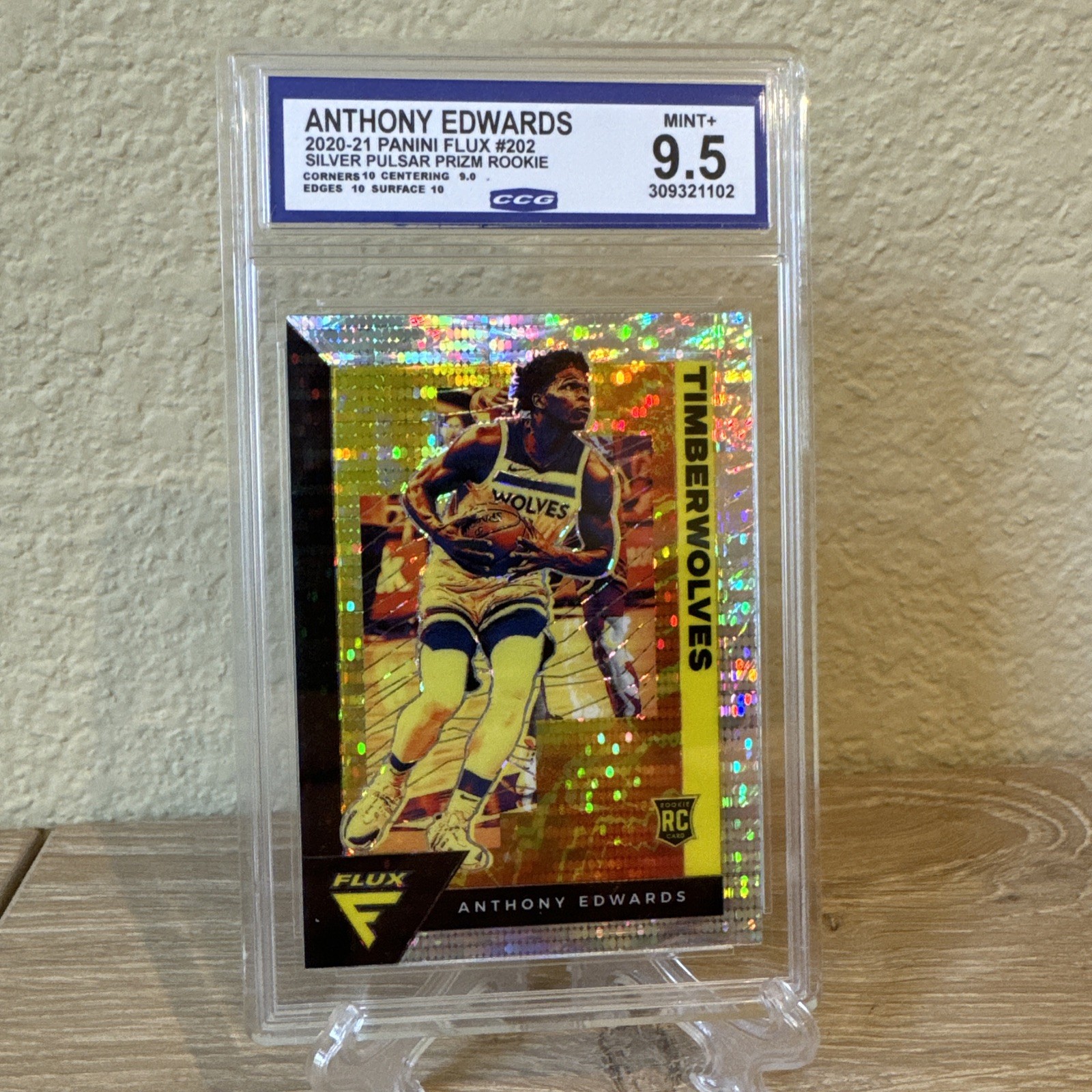 2020-21 Panini Flux - Rookies Anthony Edwards #202 Pulsar Prizm (RC ...