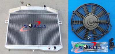 3 row aluminum radiator + fan for Volvo Amazon P1800 B18 B20 engine GT ...