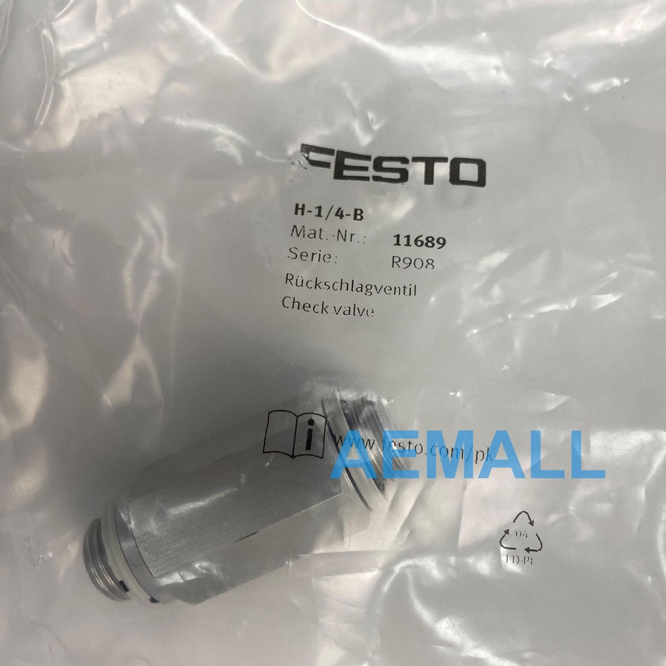 1pcs New Festo H-1/4-B 11689 Non Return Valve/Check Valve | eBay