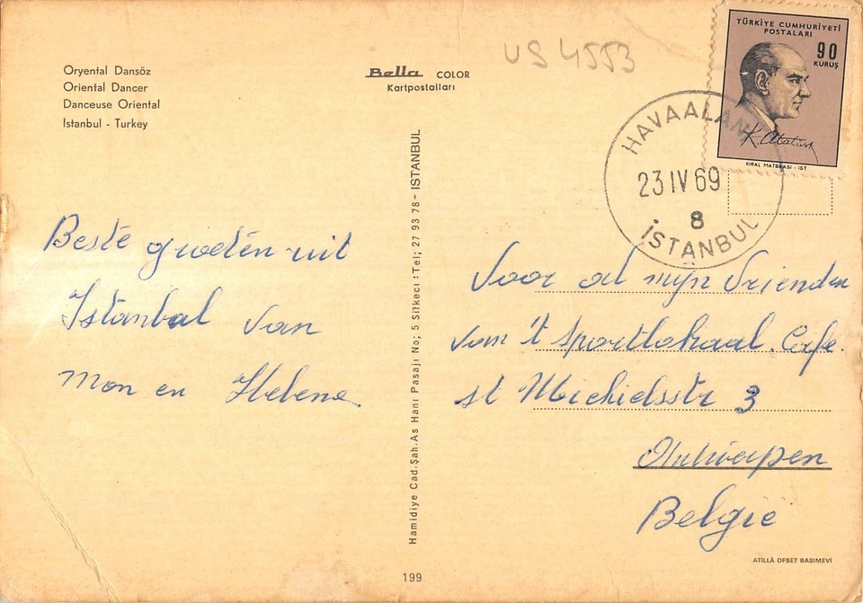 US4553 Turkey Istanbul Oryental Dansoz Danceuse Oriental belly dancer ...