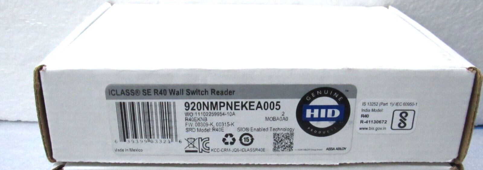HID R40 iClass SE Reader with 13.56 MHz and Bluetooth 920NMPNEKEA005 ...