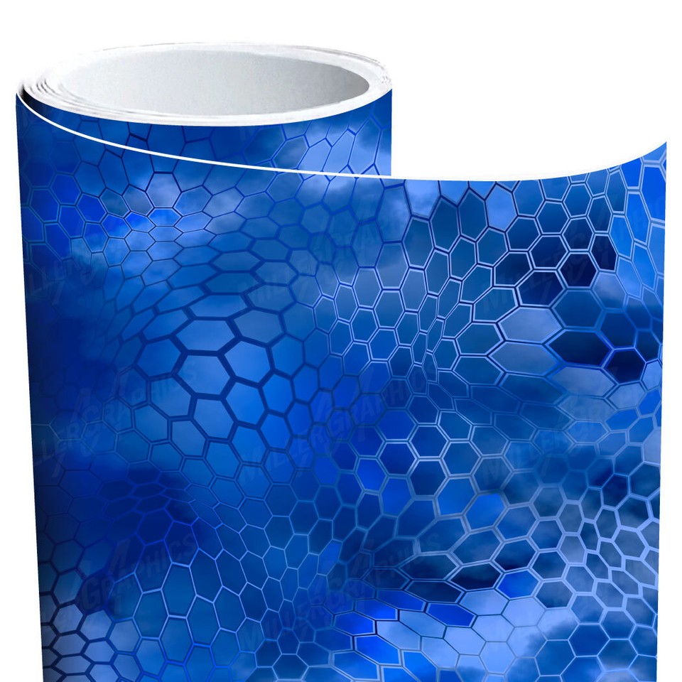 Camo "Chameleon Blue" Boat Wrap Kit 3M Premium Cast Vinyl - Many Sizes ...