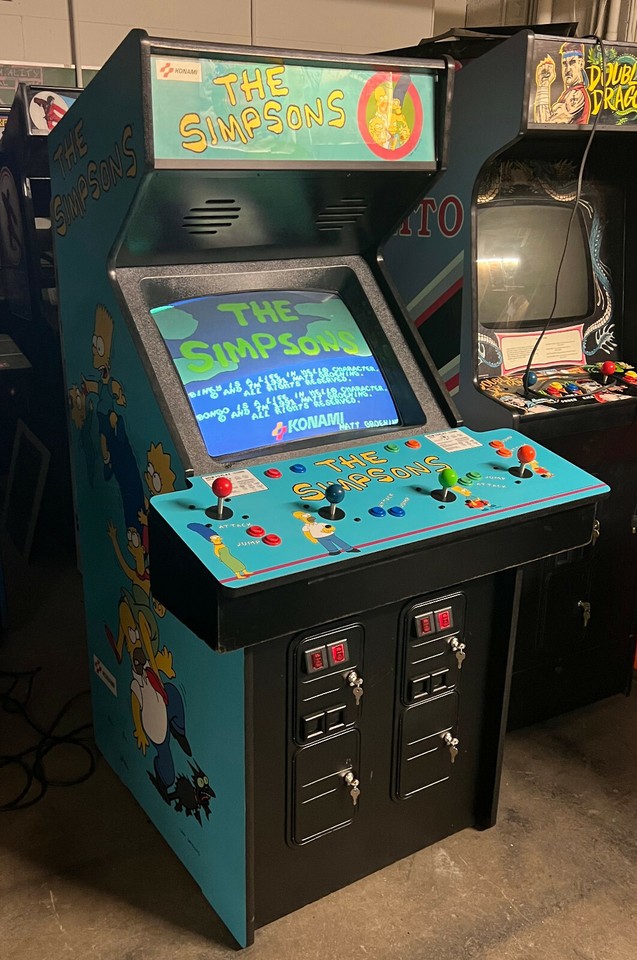 THE SIMPSONS ARCADE MACHINE by KONAMI 1991 | eBay