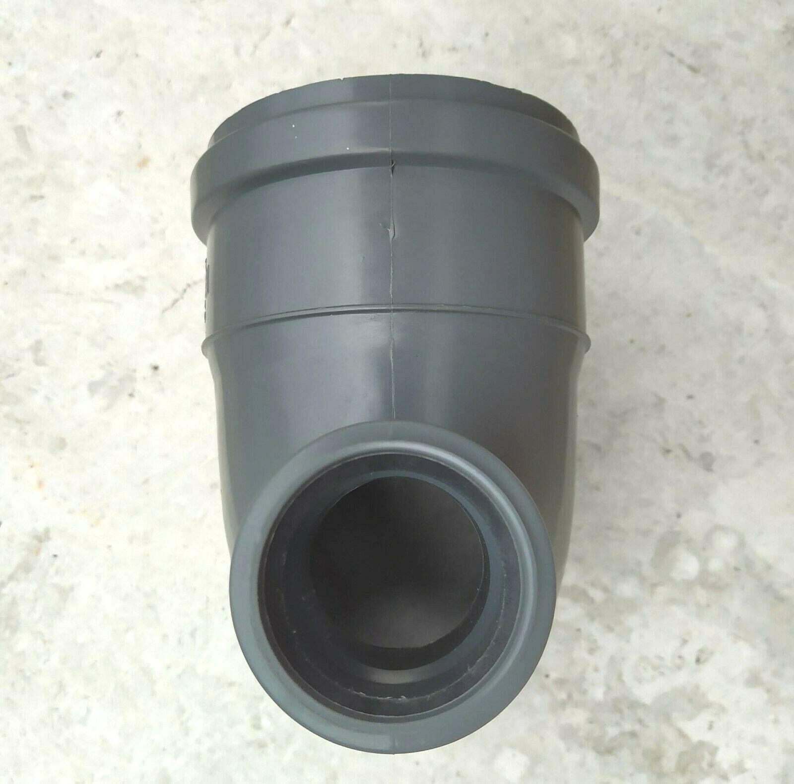 110 mm Soil Pipe Elbow Bend 90° Socket with 50 mm Inlet Sewer Waste ...