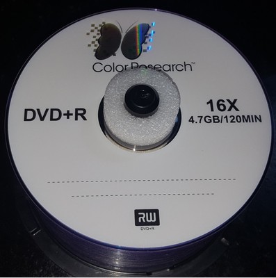 DVD+R 50 Disc 16X 4.7GB Color Research Optistor | eBay