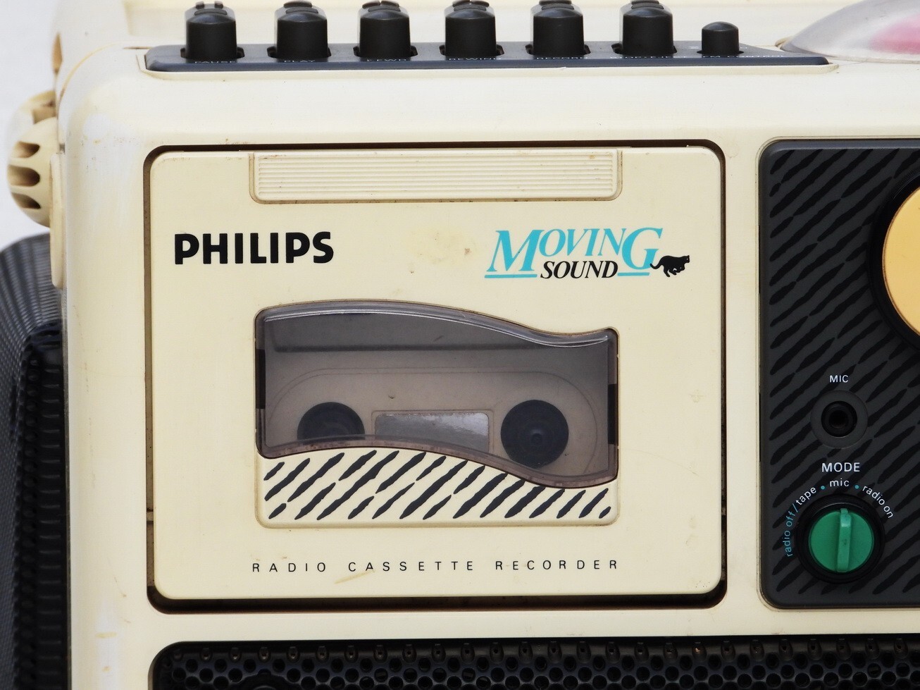 VINTAGE 1980'S PHILIPS MOVING SOUND RADIO CASSETTE RECORDER PORTABLE ...