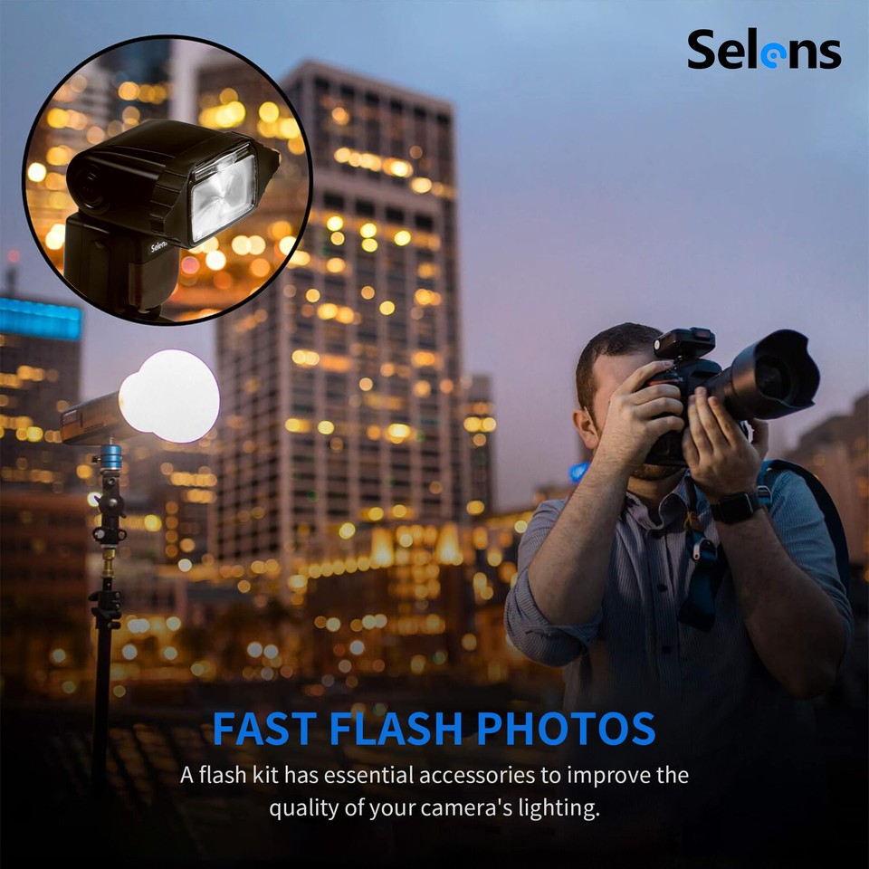 Selens Magnetic Silicone Sphere Flash Diffuser Speedlite Bounce Band ...