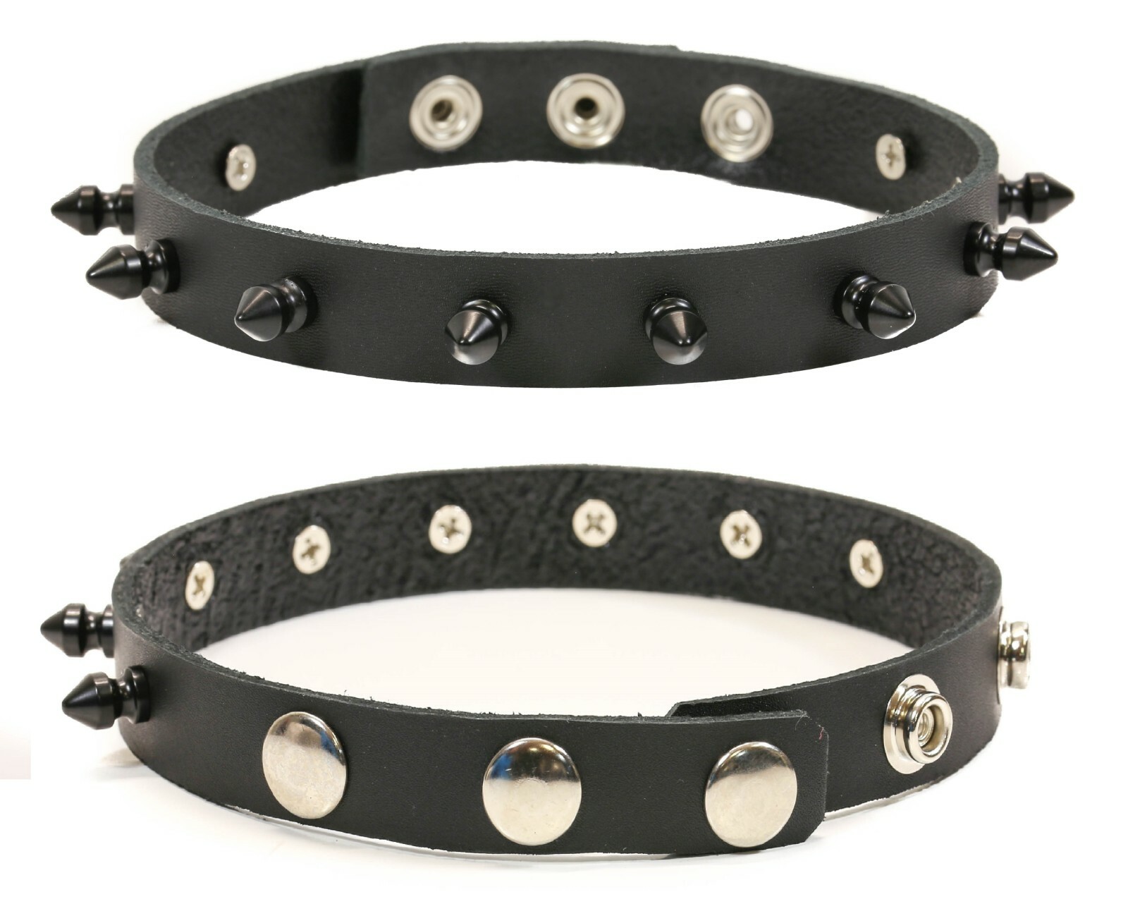 Black Spike Genuine Cowhide Leather Armband Armlet Party Queen Cosplay ...