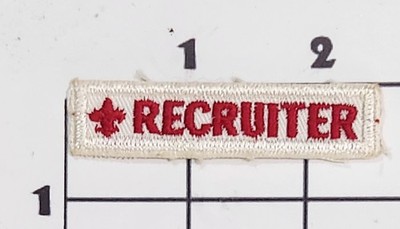 Recruiter Patch BSA Boy Scouts America Embroidered Iron On Uniform ...