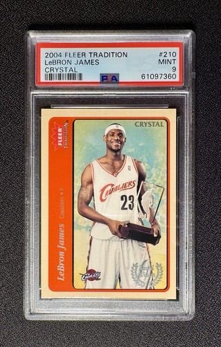 2004 Fleer Tradition Lebron James 210 Crystal /150 PSA 9 MINT Very Rare ...