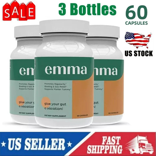 3 Pack Emma Relief Supplement Keto for Gut Bloating - 60 Capsules | eBay